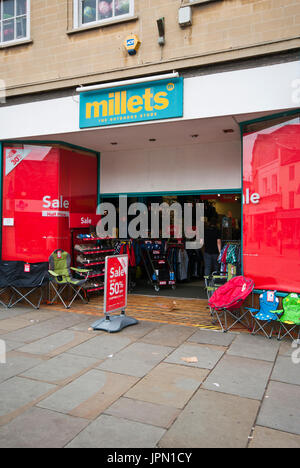 Millets shop sign Stock Photo - Alamy