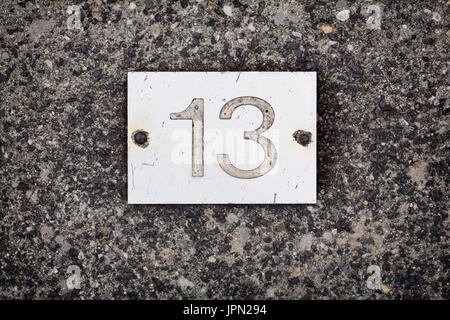 Number 13 (number thirteen) Anniversary celebration design with a ...