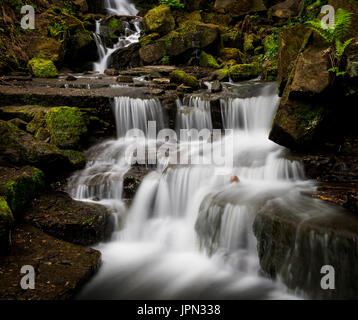 Lumsdale waterfalls just outside Matlock Stock Photo - Alamy