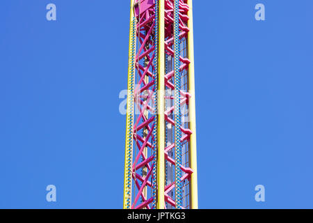 large flying metal carousel ride machine detail Stock Photo - Alamy