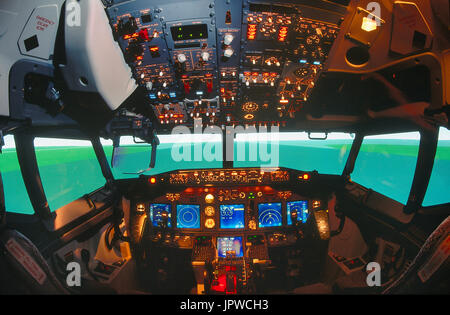 Aircraft Heads Up Display (HUD) on a modern Boeing 787 airliner Stock ...