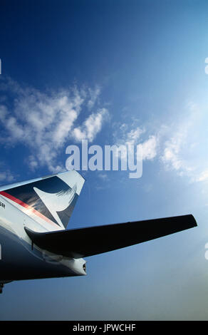 tail-fin and horizontal-stabiliser of a Cathay Pacific Airways Boeing ...