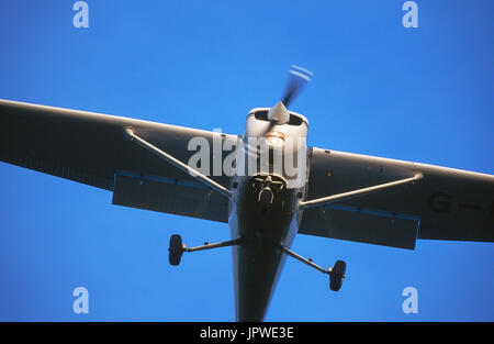 final-approach landing with lights, flaps and undercarriage down and ...