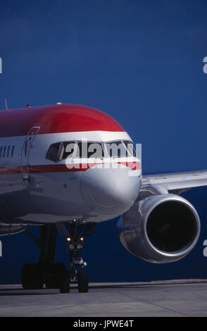 nose of Boeing 757-200 Catfish taxiing Stock Photo - Alamy