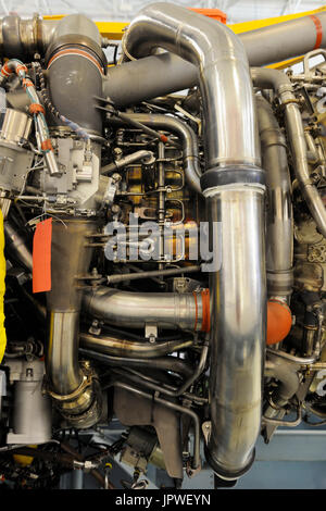 Details of a Pratt and Whitney PW6000 aero engine at Farnborough Stock ...