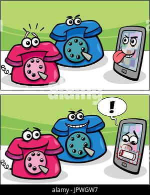 symbol mobile phone battery cartoon vector illustration Stock Vector ...