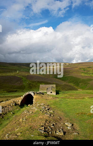Lead-smelting mill, Grinton Moor, Swaledale, Yorkshire Dales National ...
