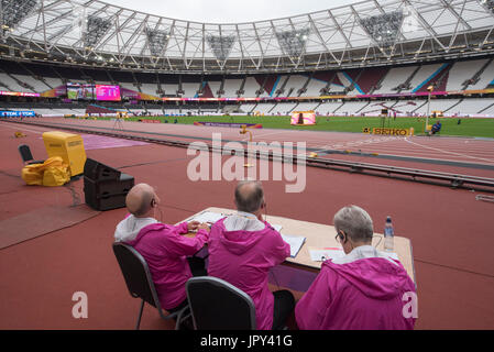 Track Judges at Athletics Stock Photo - Alamy