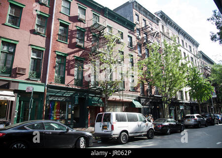 Christopher Street in Greenwich Village, New York City, America, USA ...