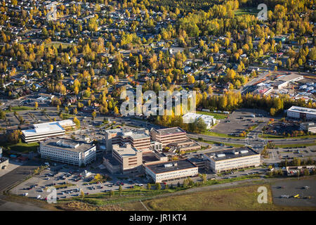 Aerial View Of Alaska Regional Hospital, Anchorage, Southcentral Alaska ...