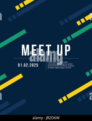 cool colorful background design meet up card Stock Vector Image & Art ...