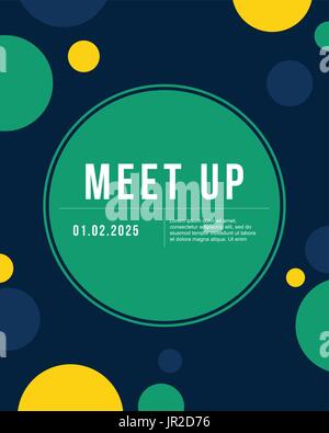 Cool colorful background meet up card Stock Vector Image & Art - Alamy