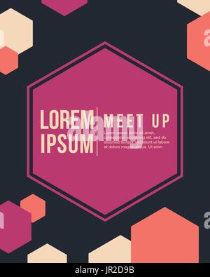 cool colorful background style meet up card Stock Vector Image & Art ...