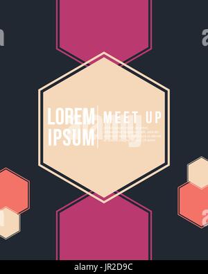 cool colorful background style meet up card Stock Vector Image & Art ...