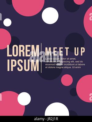 Bubble cool colorful background meet up card Stock Vector Image & Art ...