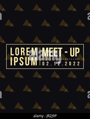 Geometric cover design meet up card style collection Stock Vector Image ...