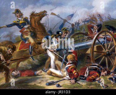 War of 1812, Battle of Chippewa, July 5, 1814. 20th century painting by H. Charles McBarron. US ...