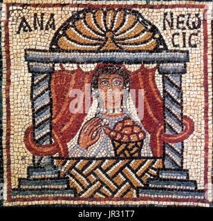 Libya, Qasr Libya. Byzantine Mosaic from the mid-6th Century A.D ...
