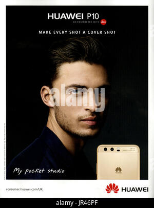 2010s UK Huawei Magazine Advert Stock Photo - Alamy