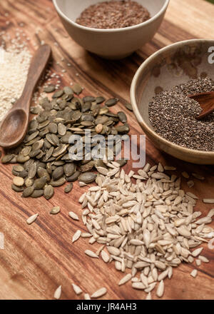 Chia seeds background full frame Stock Photo - Alamy