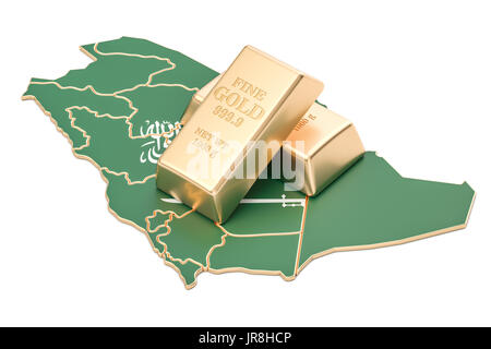 Golden reserves of Saudi Arabia concept, banking vault with gold bars ...