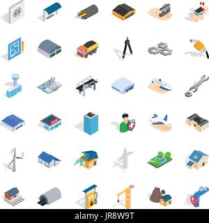 Draw plan icons set, isometric style Stock Vector Image & Art - Alamy