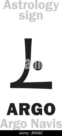 Astrology Alphabet: ARGO (Argo Navis), constellation. Hieroglyphics ...