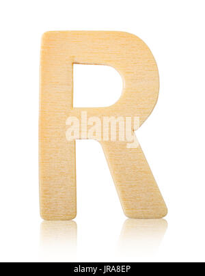 Single capital block wooden letter S isolated on white background, Save ...