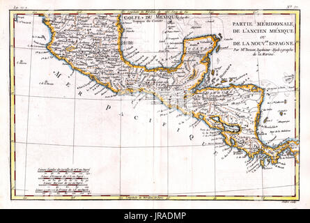 18th century map of the Gulf of Mexico showing Florida, Gulf Coast ...