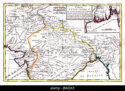 Geographic map of Pakistan, India, Nepal, Bangladesh and Bhutan with ...