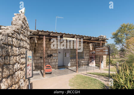 GROOTFONTEIN, NAMIBIA - JUNE 20, 2017: The St Isidor Primary School and ...