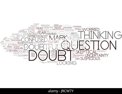 Doubt word cloud concept. Vector illustration Stock Vector Image & Art ...