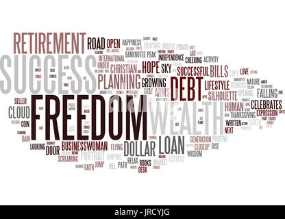 Financial freedom word cloud concept. Vector illustration Stock Vector ...