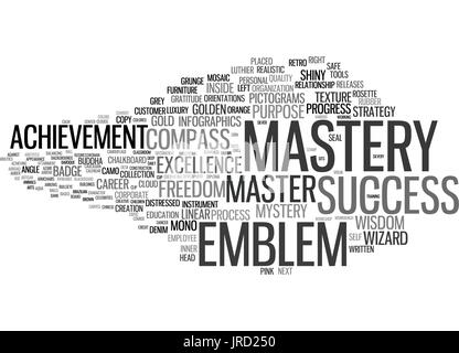 mastery word cloud concept. Vector illustration Stock Vector Art ...