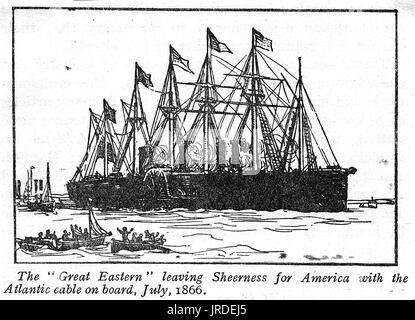 SS GREAT EASTERN in New York harbour in 1860 Stock Photo - Alamy