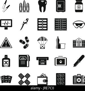 Cause icons set, simple style Stock Vector Image & Art - Alamy