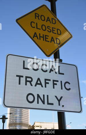 road closed local traffic only sign swift current Saskatchewan Canada ...
