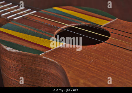 Traditional cuatro guitar from Venezuela and baroque recorder Stock ...