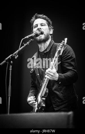 Sam Roberts performing at a music festival in British Columbia Canada ...
