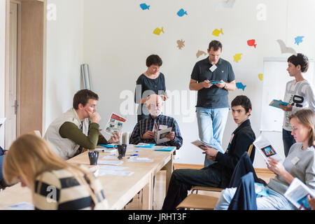 Social quest game Stock Photo - Alamy