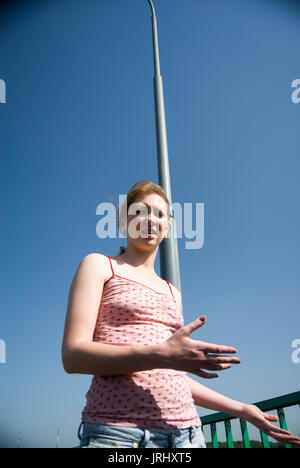 Extreme ropejumping scene Stock Photo - Alamy