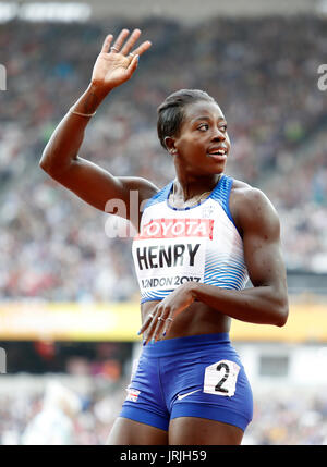 Great Britain's Desiree Henry in the 100m Women's heat three during day ...