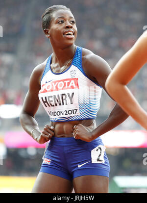 Great Britain's Desiree Henry in the 100m Women's heat three during day ...