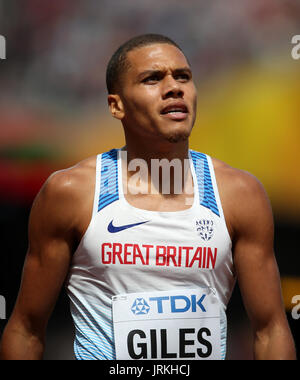 Great Britain's Elliot Giles during the Men's 800m Final during day ...