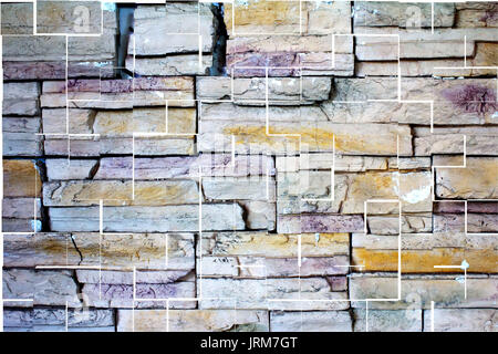 A modern brick wall with colorfull Stock Photo - Alamy