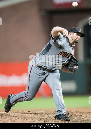 Arizona Diamondbacks relief pitcher Jake Woodford (41) in the seventh ...