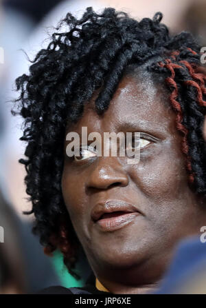 Usain Bolt's mother Jennifer Bolt is making school uniforms in her home ...