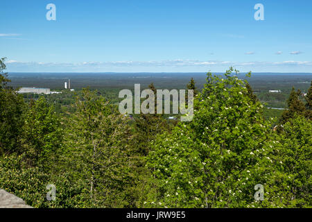 View from Viewpoint Billingen, a table mountain, Skövde, Västergötland ...