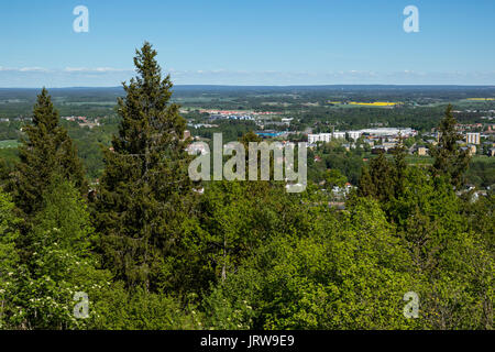 View from Viewpoint Billingen, a table mountain, Skövde, Västergötland ...