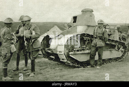 The French light tank Renault FT 17, first World War One armoured tank ...